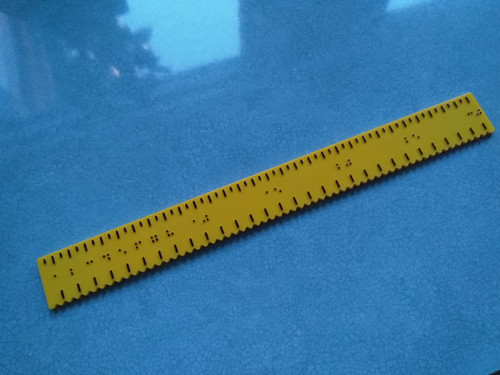 Braille 30cm Ruler - Yellow | mysite