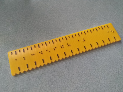 Braille 15cm Ruler - Yellow | mysite