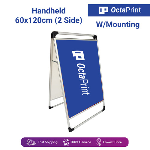 Poster Stand 60x90cm & 90x120cm 1/2 side + Printing Mounting | OctaPrint