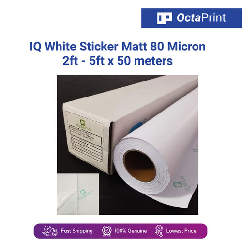 IQ White Sticker Matt 80 Micron (50 meters) | OctaPrint
