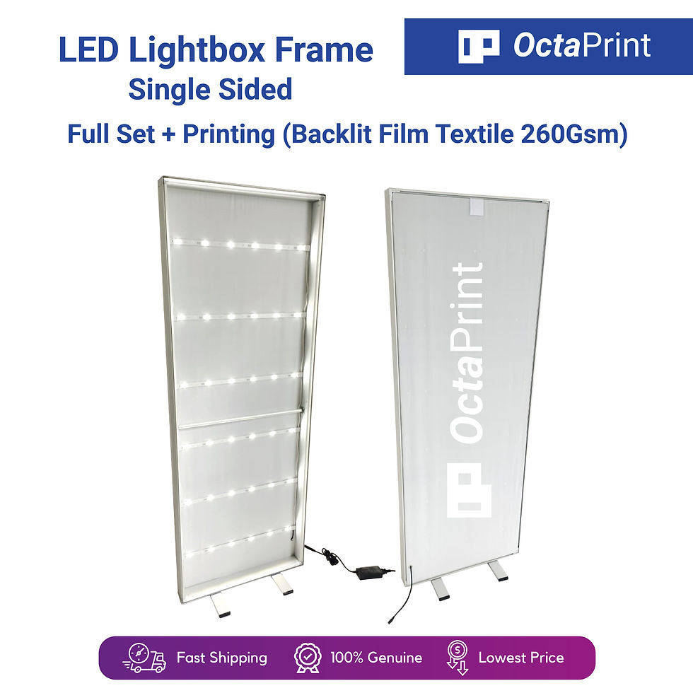 LED Lightbox Standing Signage Frame + Printing Multiple Sizes Single ... LED Lightbox Standing Signage Frame + Printing Multiple Sizes Single ...