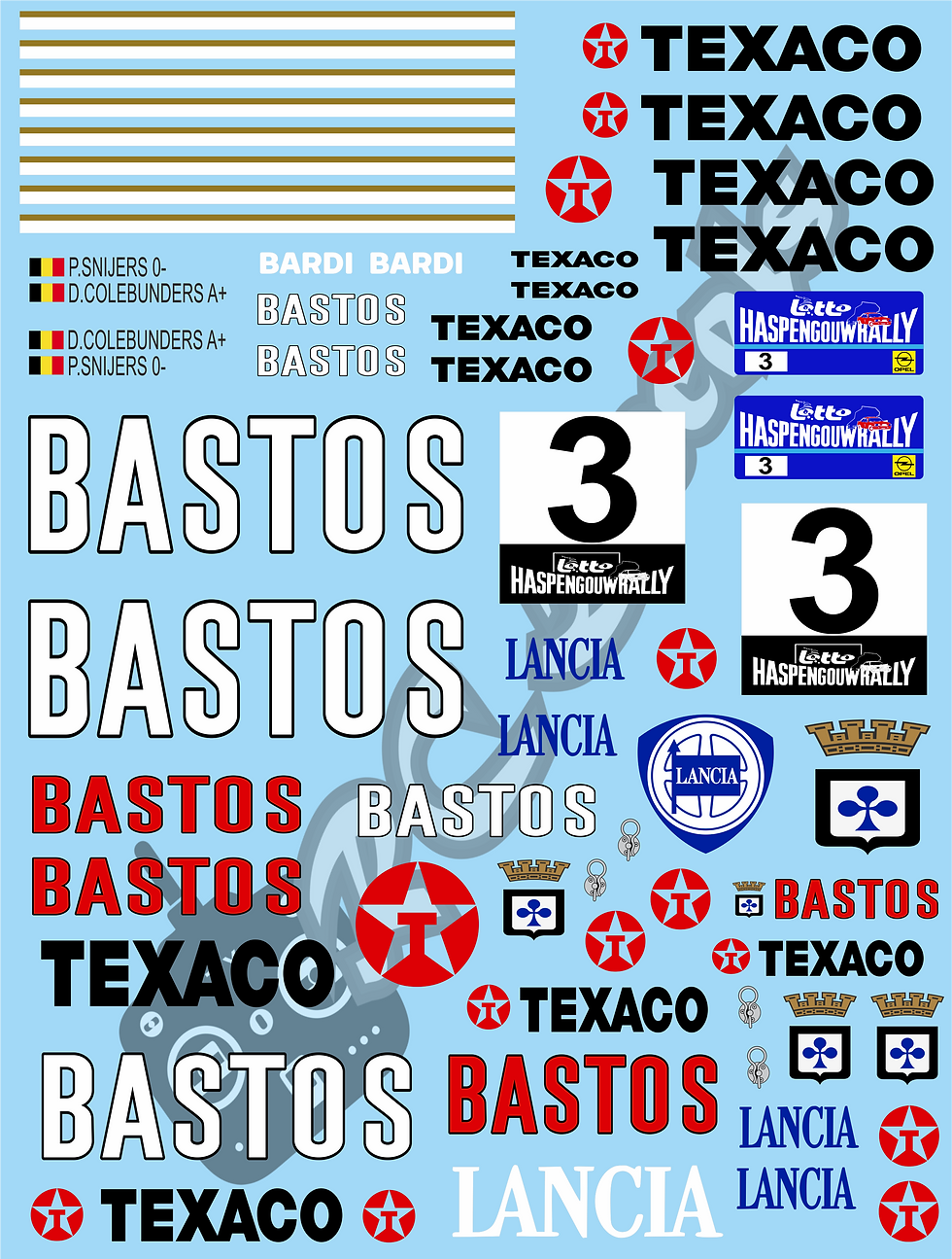 RC 1/10 Decals Rally Liveries Stickers Sets | RC Decals