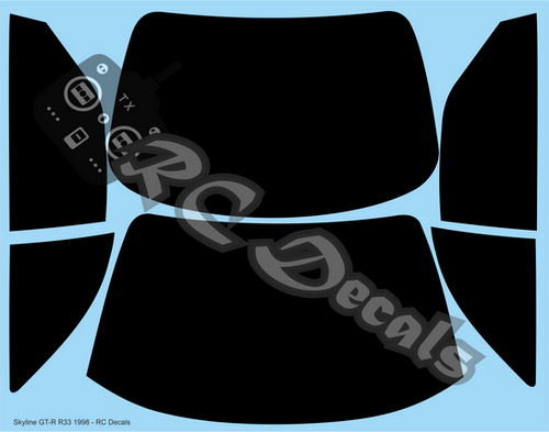 Nissan Skyline GT-R R33 1998 - Window Masks | rcdecals