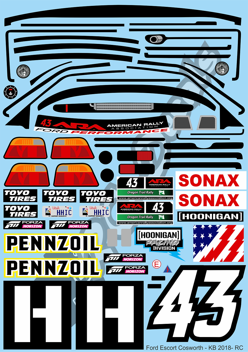 RC 1/10 Decals Rally Liveries Stickers Sets | RC Decals