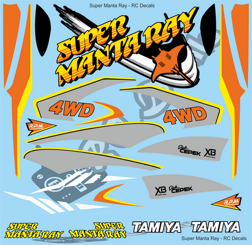 Vintage Super Manta Ray | rcdecals
