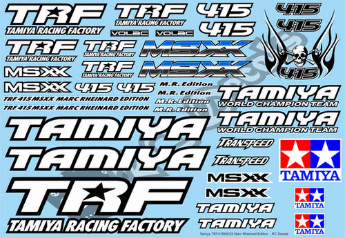 Tamiya TRF415MSXX Manufacturer Decals | rcdecals