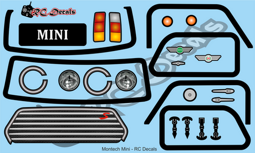 1/10 Montech Mini Decal Set | rcdecals