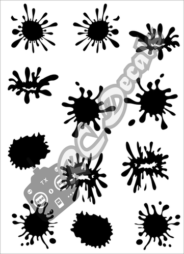 RC Airbrush Stencil Masks Paint Splat Style 2 for Lexan for Bodyshell ...