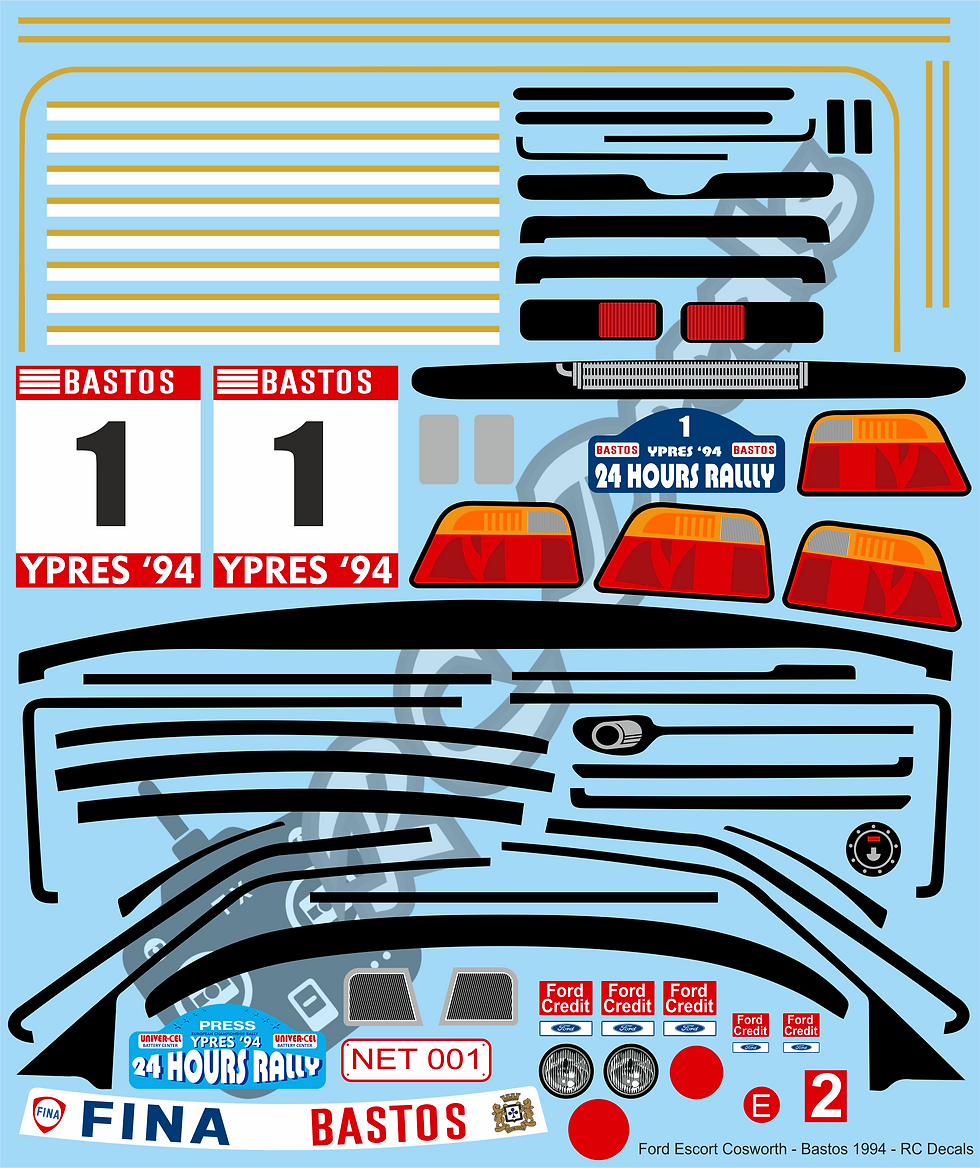 RC 1/10 Decals Rally Liveries Stickers Sets | RC Decals