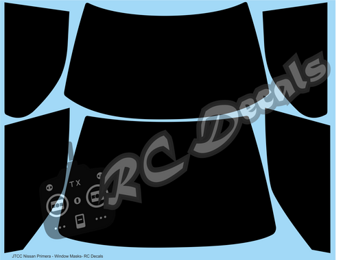 JTCC Nissan Primer - Window Masks | rcdecals