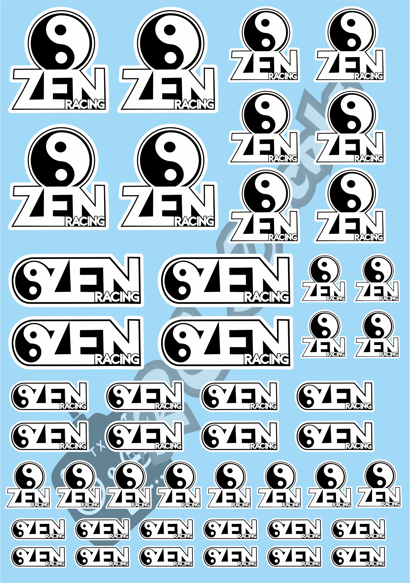 Zen Racing Decals Choice of Colours Available | rcdecals