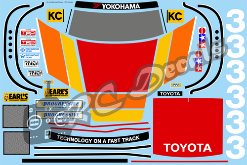 Vintage 1/10 Hi-lux Monster Racer Decals | rcdecals