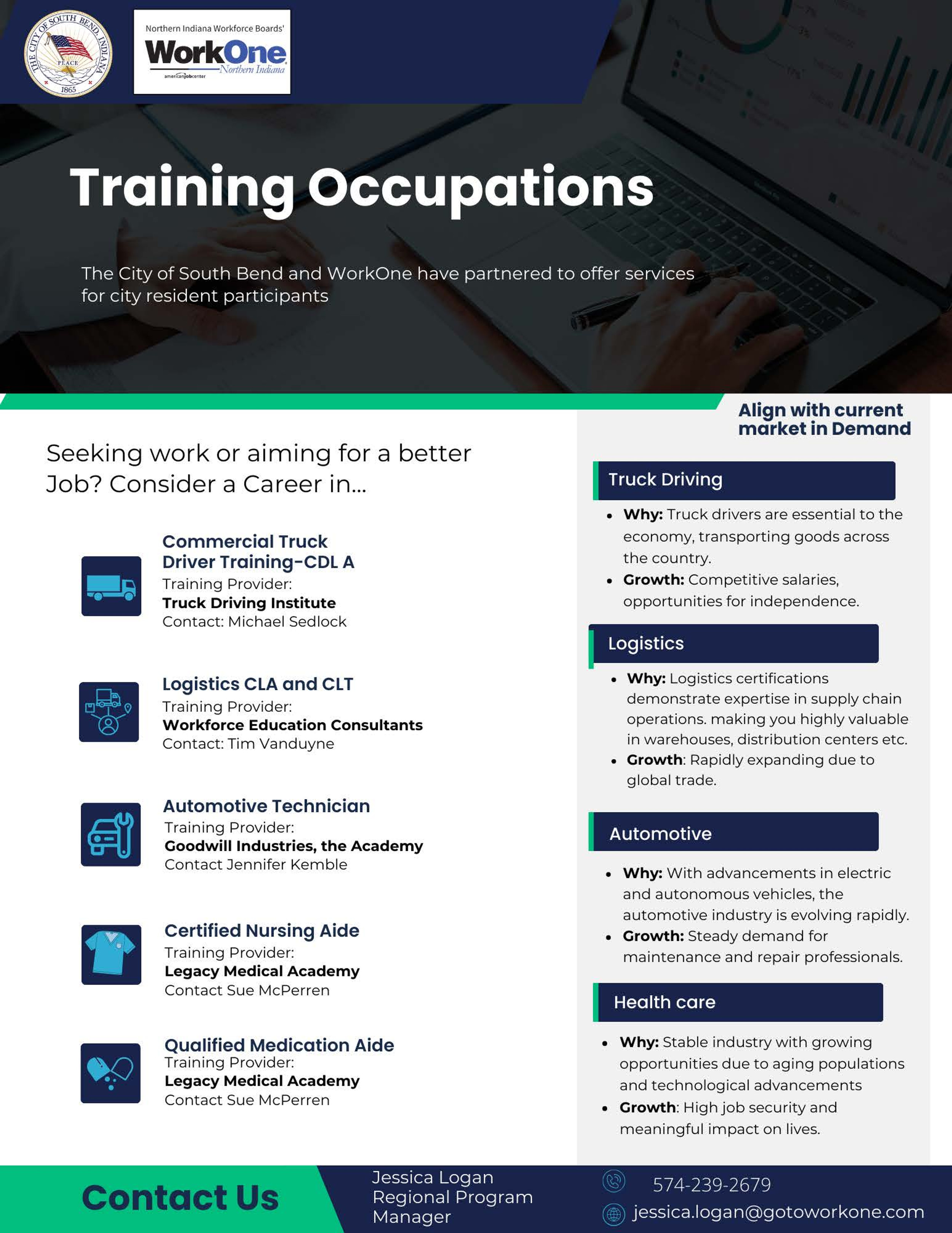 Explore High-Demand Career Training with WorkOne and the City of South Bend