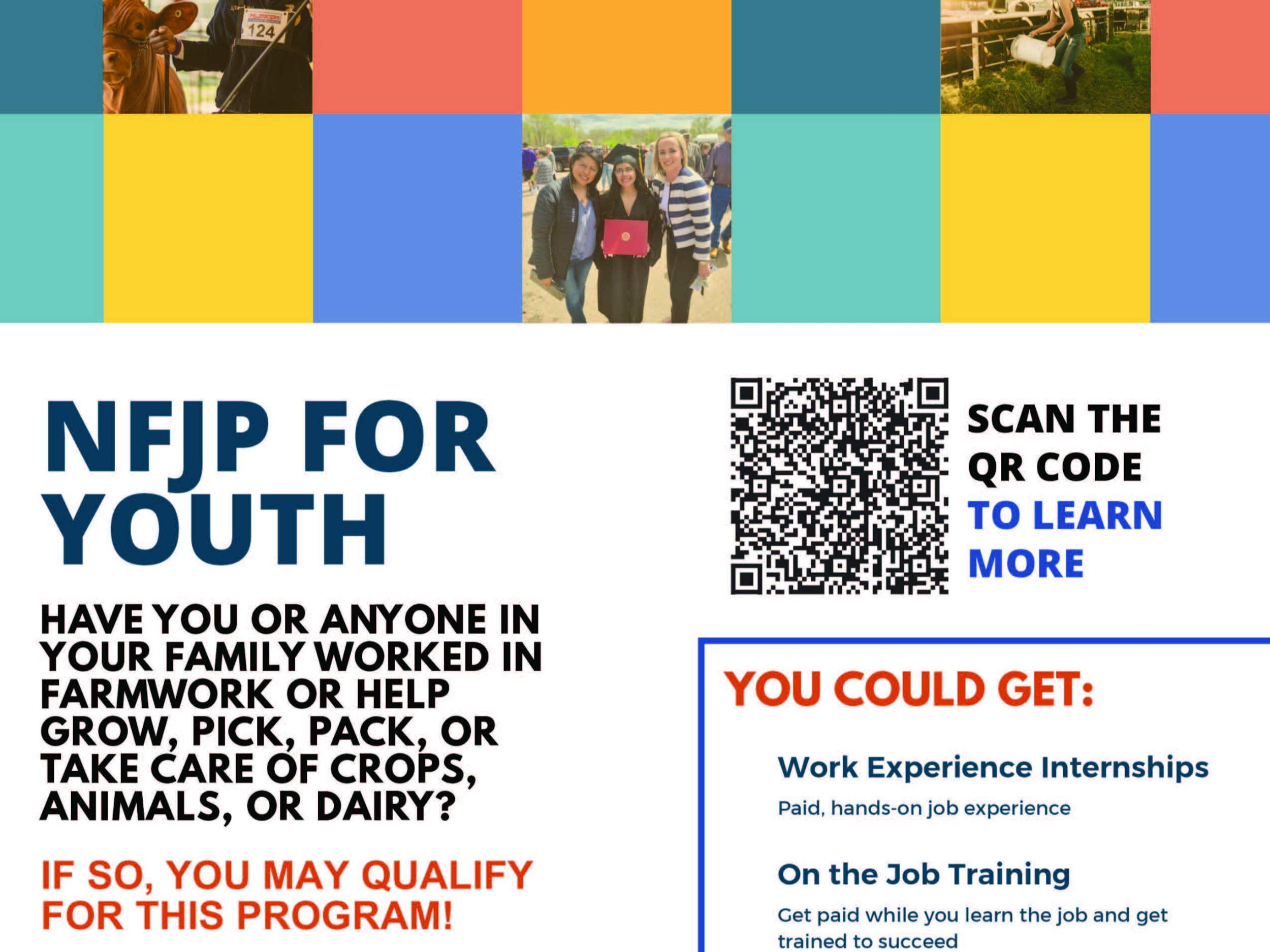 National Farmworkers Job Program Youth Training Grant for 14-18 year olds.