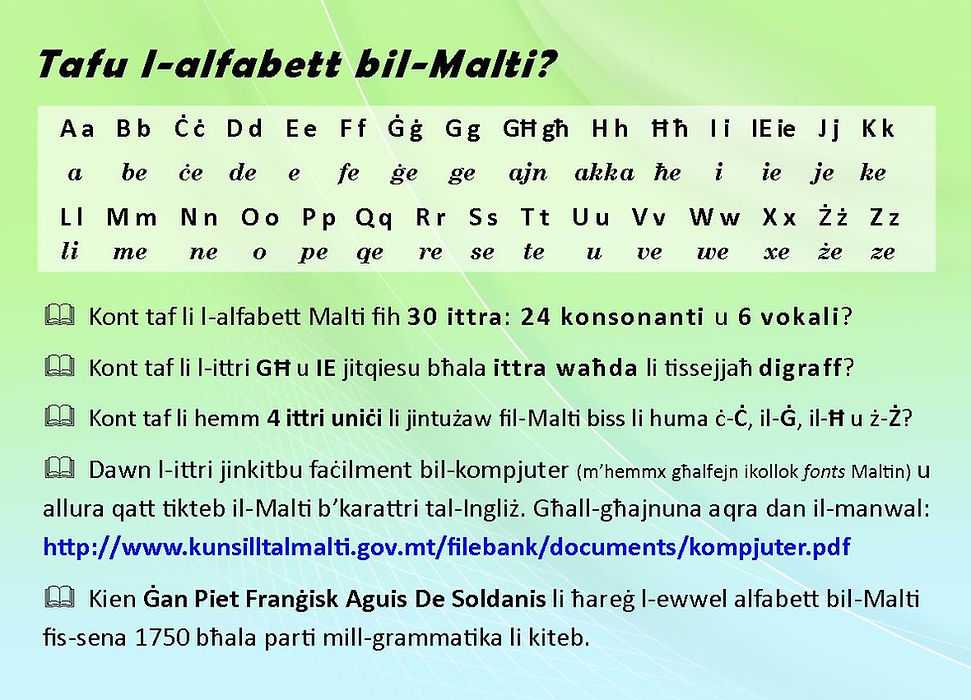 L-Alfabett Malti | lehhilmalti