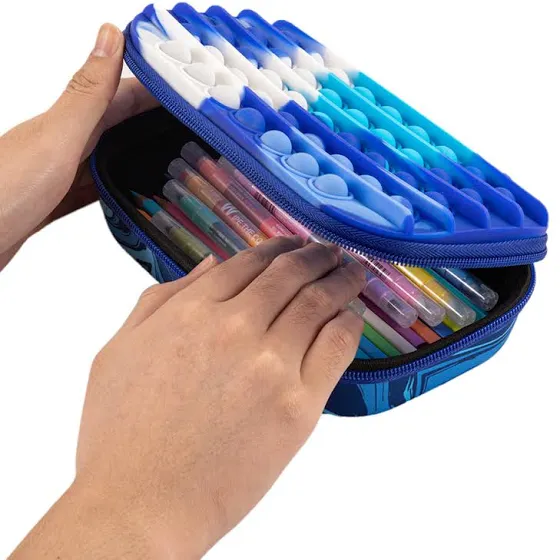 Zipit POP Fidget Toy Molded EVA Zippered Pencil Case - Holds 60 Pens ...