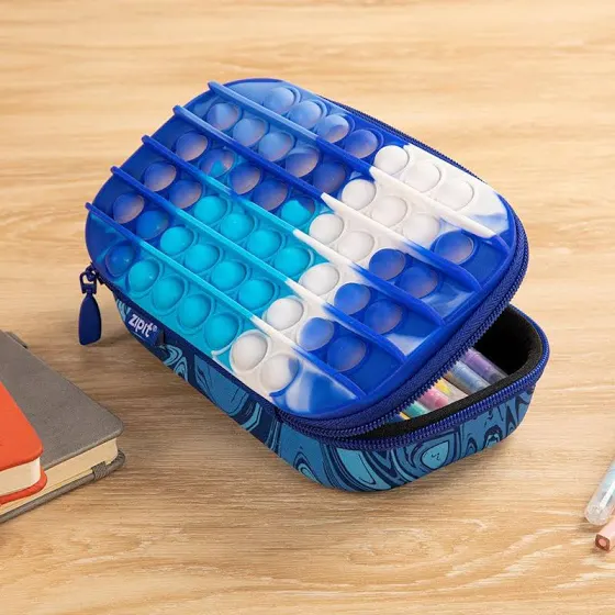 Zipit POP Fidget Toy Molded EVA Zippered Pencil Case - Holds 60 Pens ...