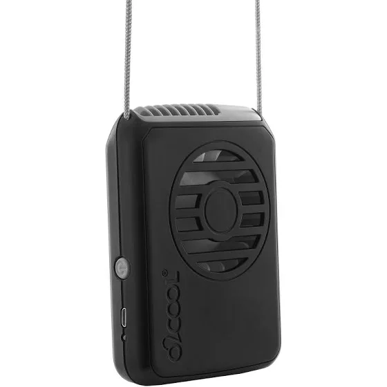 O2COOL USB Rechargeable 3 Speed Necklace Fan with Adjustable Lanyard ...