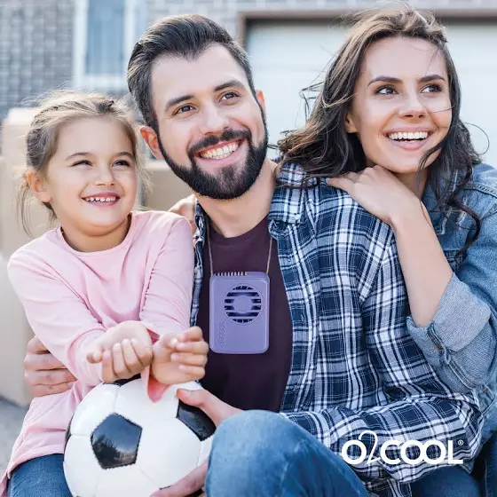 O2COOL USB 3 Speed Rechargeable Necklace Fan with Adjustable Lanyard ...