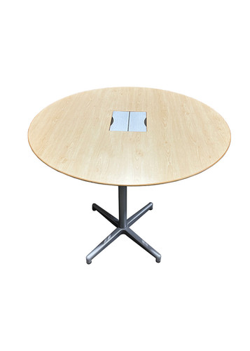 Round Light Oak Conference Tabletop by Steelcase | ExecutiveLiquidation