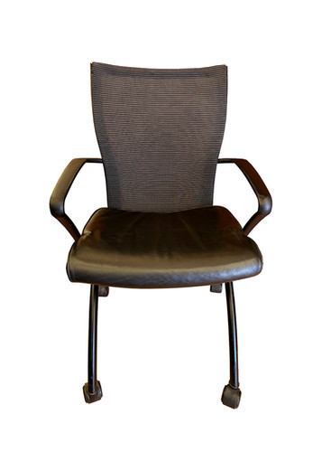 Black Leather x99 Seminar Chair by Haworth | ExecutiveLiquidation