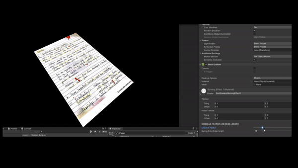 Burning Paper Effect using Unity Shaders