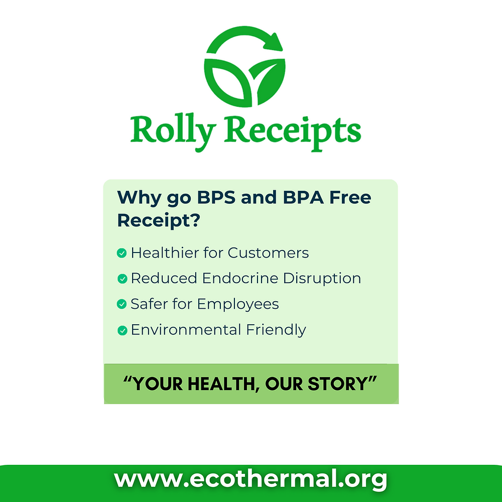 EcoThermal Receipts are Phenol Free (BPA & BPS Free)!