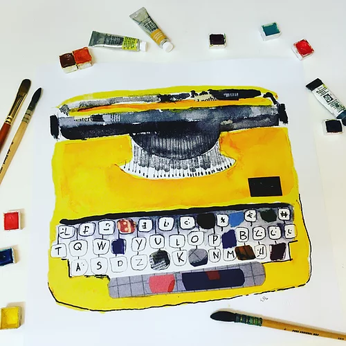 Typewriter art print | Leamne art studio an