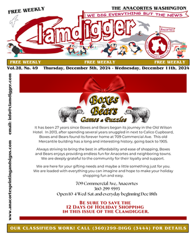 CLAMDIGGER ADVERTISEMENT | Anacortes Printing