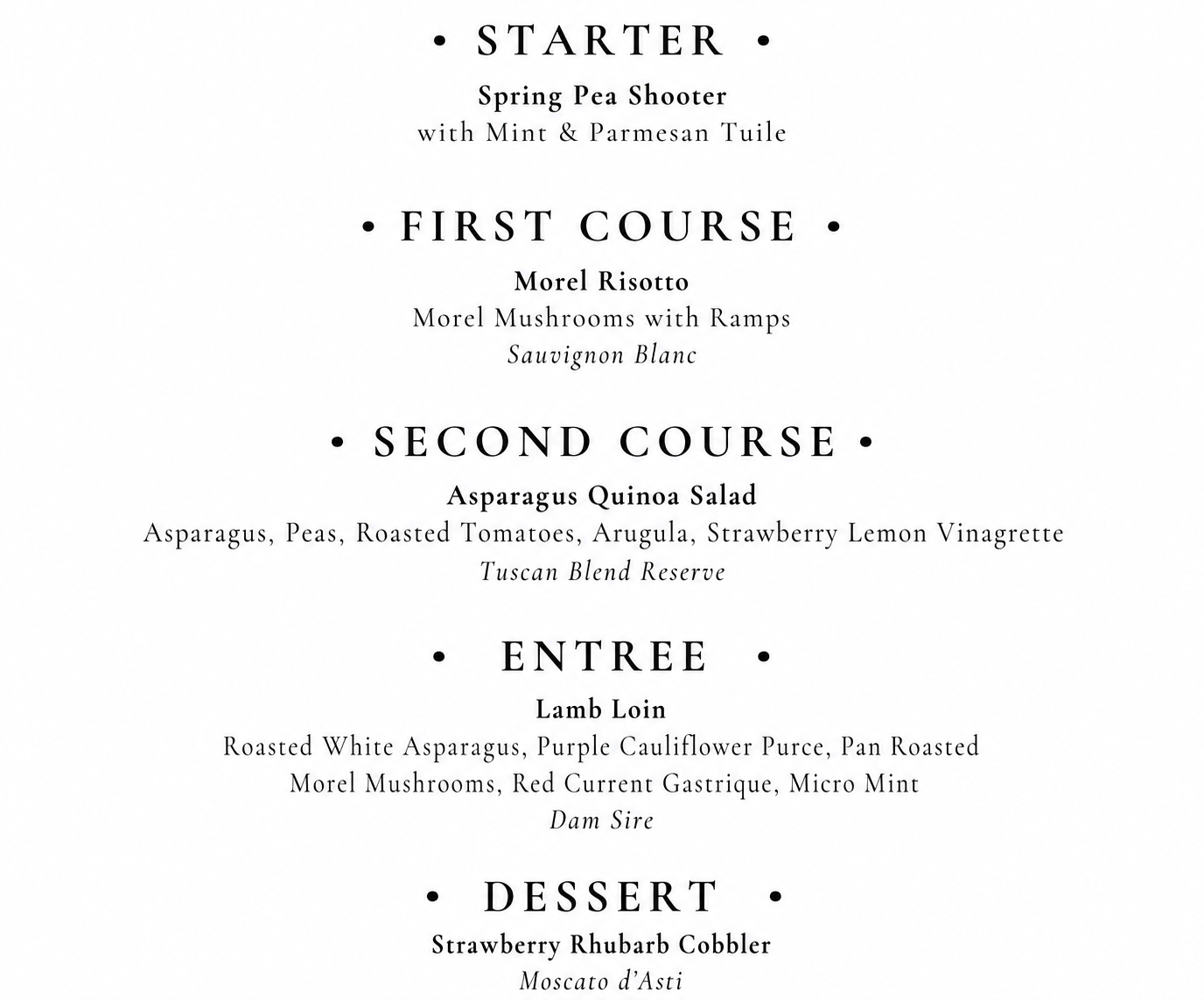 Dam Sire Release Dinner- A Spring Wine Dinner | The Blind Horse