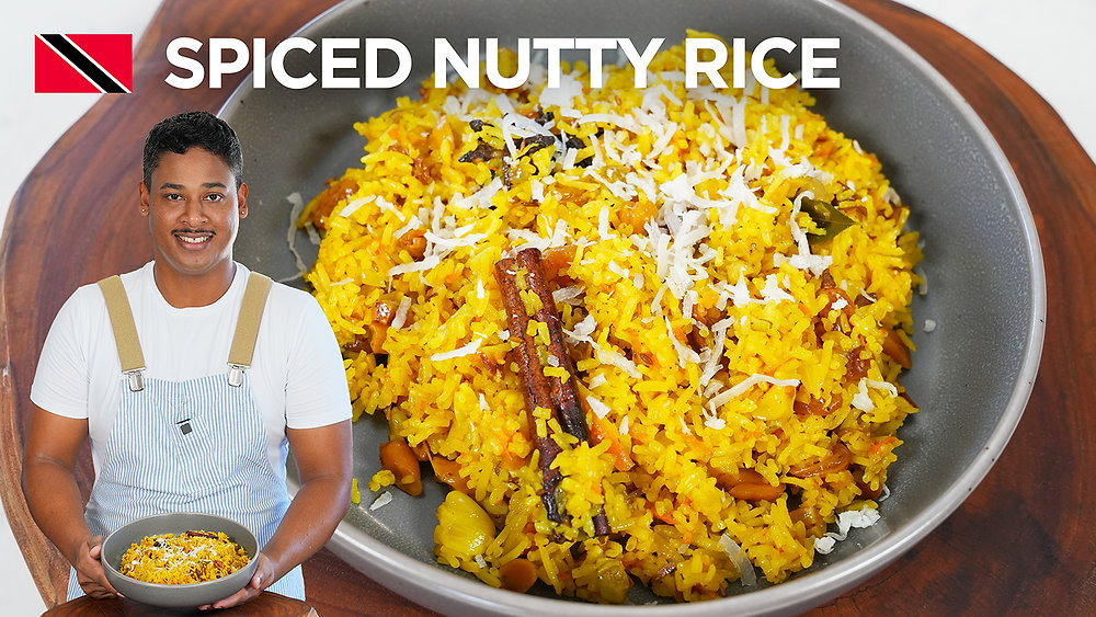 Vegan Spiced Nutty Rice (Mixed Nuts Biryani) Recipe by Chef Shaun 🇹🇹 ...