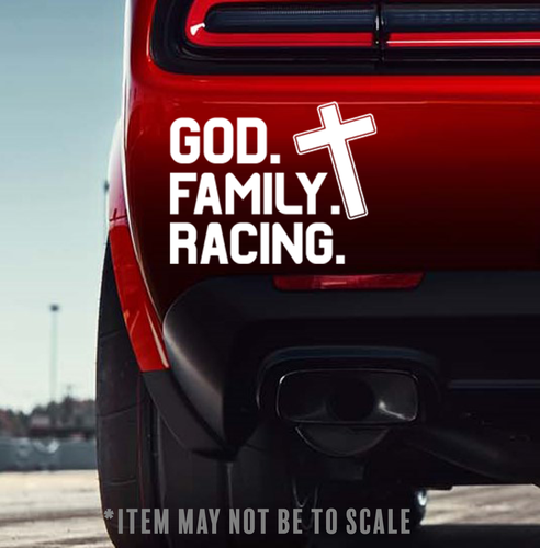 God Family Racing Religious Decal | wRite On Designs
