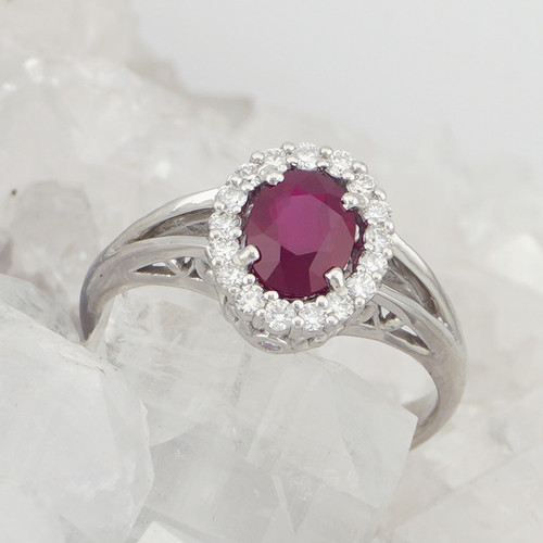 Ruby Halo Ring | GretzDesigns