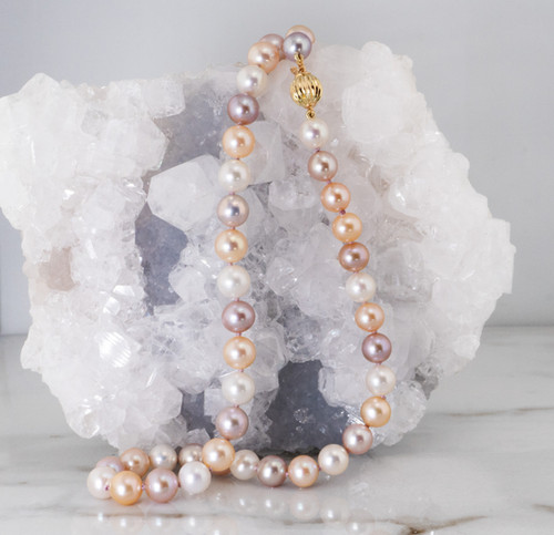 Pastel Multi-colored Freshwater Pearl Necklace | GretzDesigns