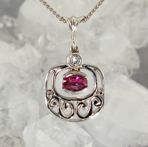 Ruby Scroll Pendant | GretzDesigns