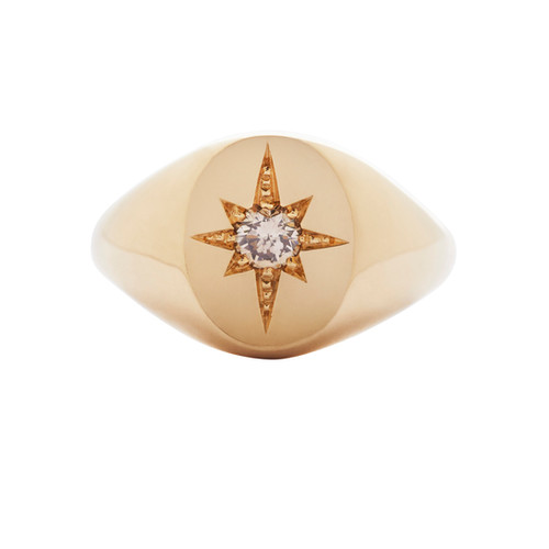 Diamond Star Signet Ring | faconfaconjewelry