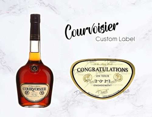 Courvoisier Custom Sticker Label | Deeva Design Studio