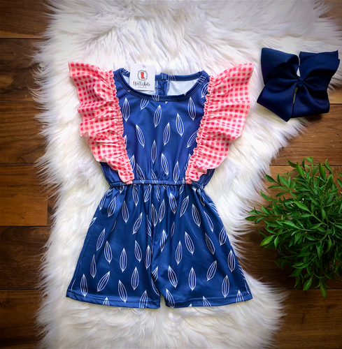 Americana Farmhouse Romper | Blue Door Boutique