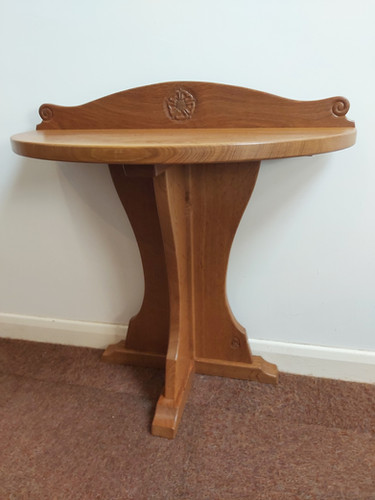 Oak Semi Circular Hall Table | Old Mill Furniture