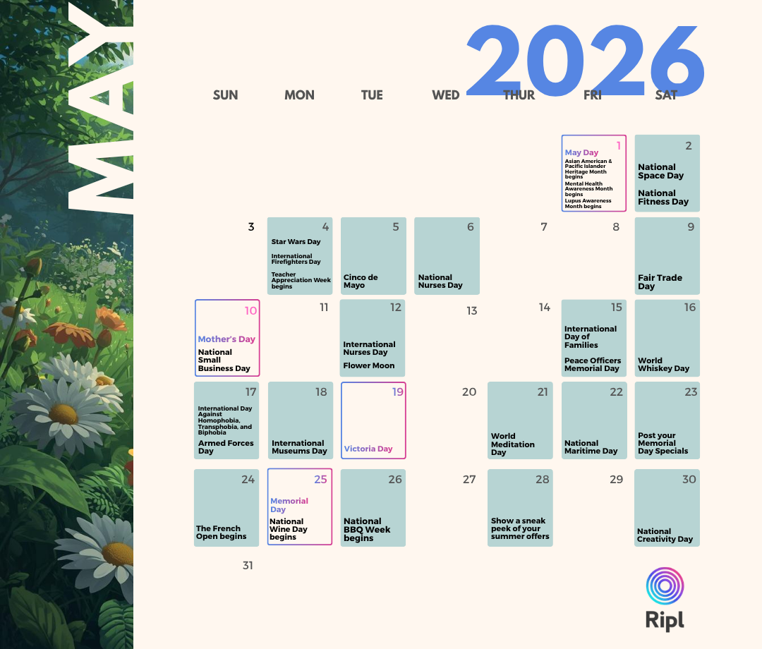 May 2026 Social Media Content Calendar