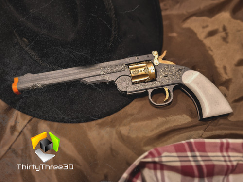 Dutch's Schofield Revolver RDR2, 3D Printed, Unofficial. | ThirtyThree3d