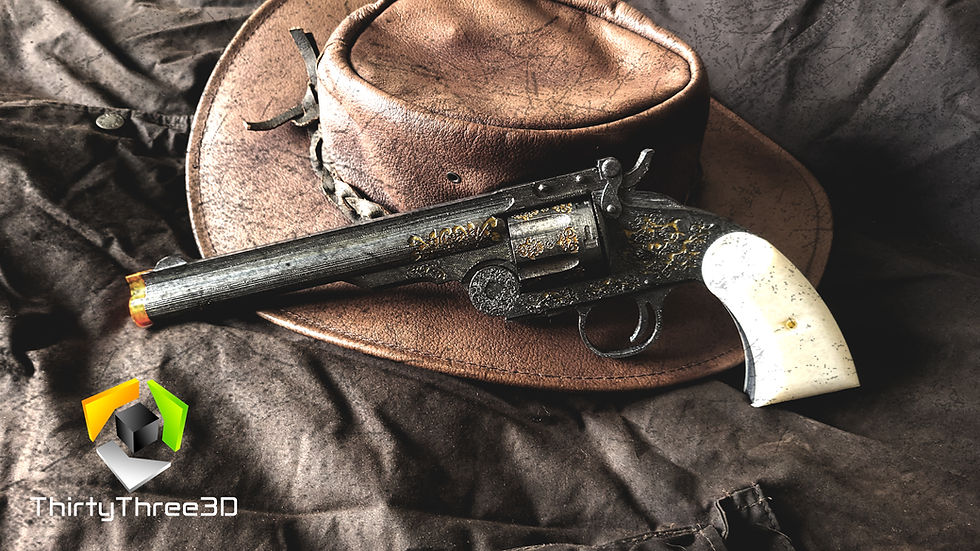 Dutch's Schofield Revolver RDR2, 3D Printed, Unofficial. | ThirtyThree3d