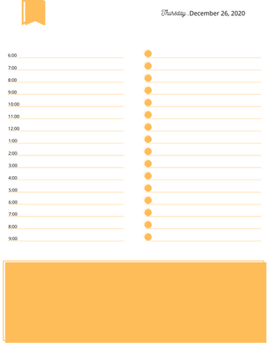 Daily Schedule- Orange | MVP