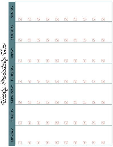 Weekly Productivity Chart- Green | MVP