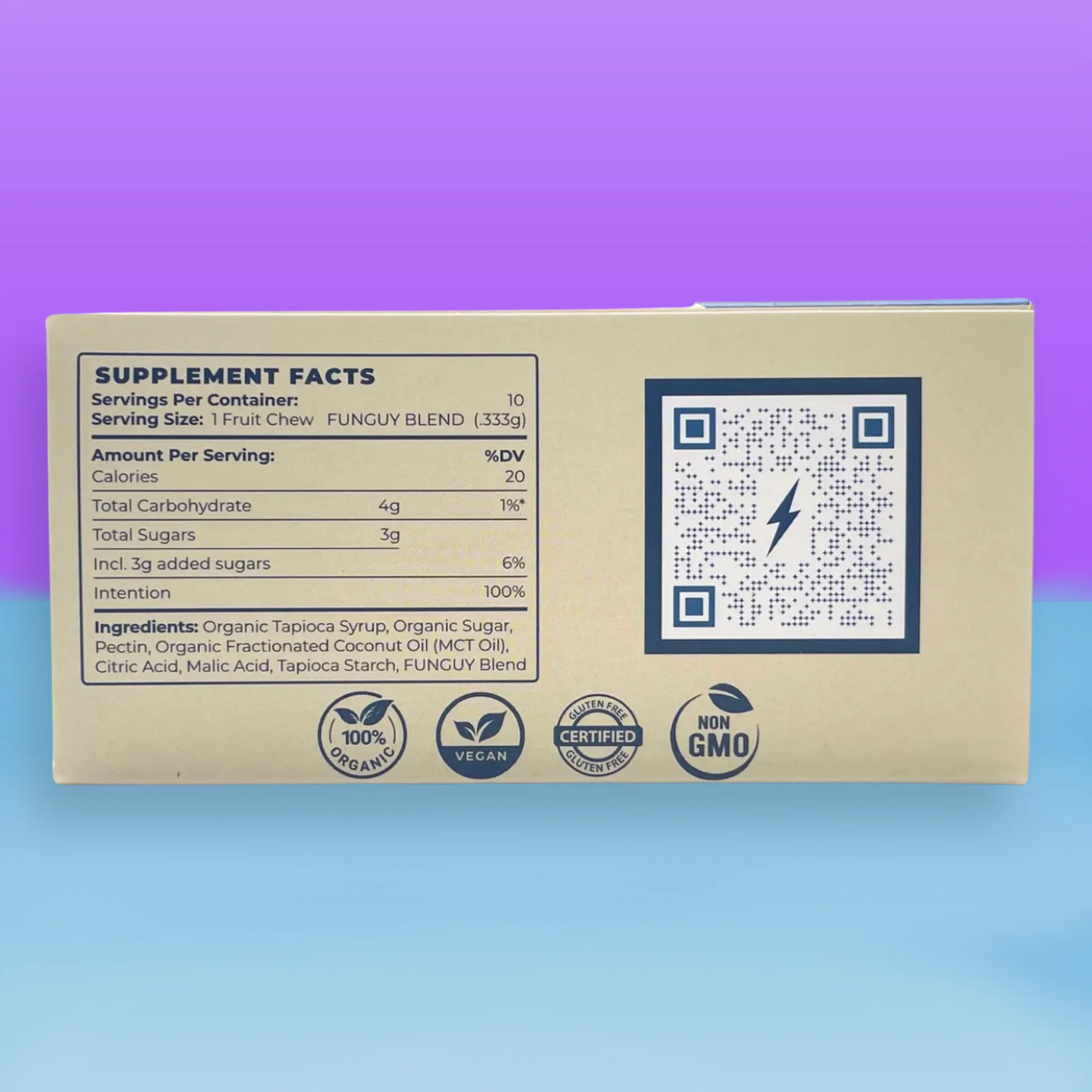 FUN GUY MUSHROOM VEGAN FRUIT CHEWS | TrueHi