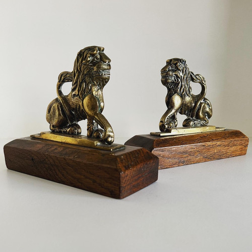 A Pair of Regency Brass Lion Dado Bell Pulls | Woodnutt Antiques