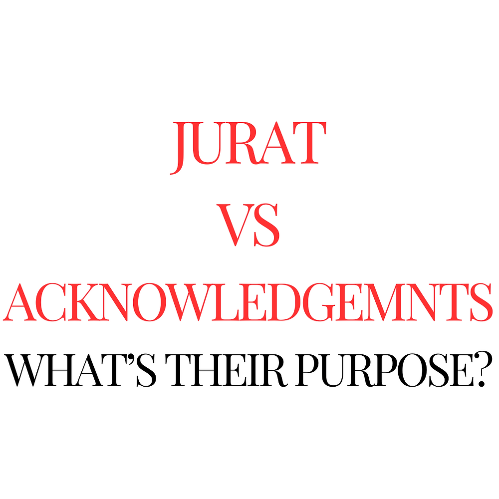 Differences Between Jurats and Acknowledgments
