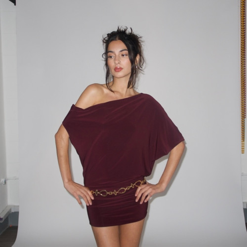 Sade Mini Dress - Plum | Syl'a'Vie Swimwear