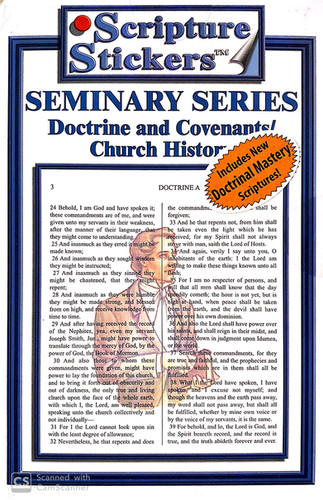 Seminary - D&C / Church History | Scripturestickers
