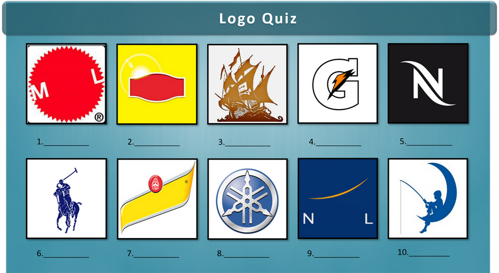 Logo Quiz Trivia Picture Round 27th May 2019